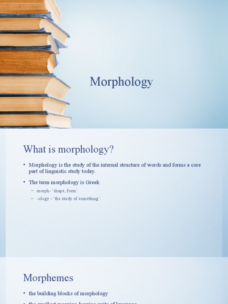 Morphology, Syntax and Semantics | PDF | Part Of Speech | Morphology (Linguistics)