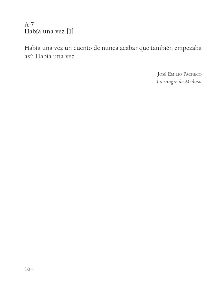Cuento de nunca acabar: Pacheco | PDF