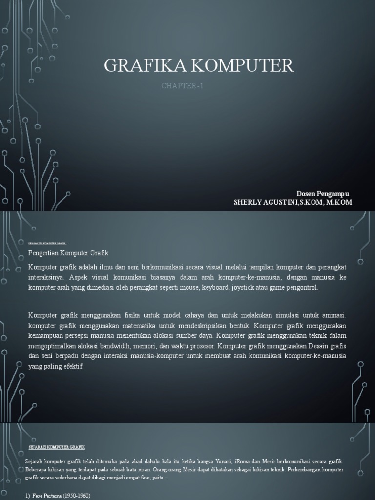 Grafika Komputer - Pertemuan 1 | PDF