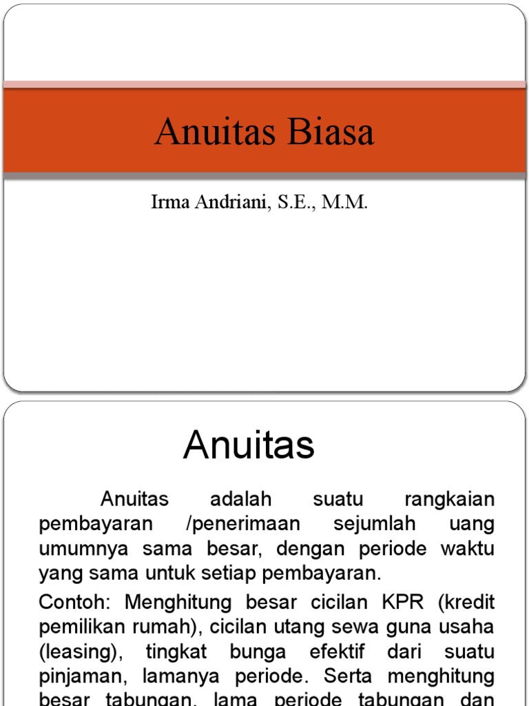 Anuitas Biasa | PDF