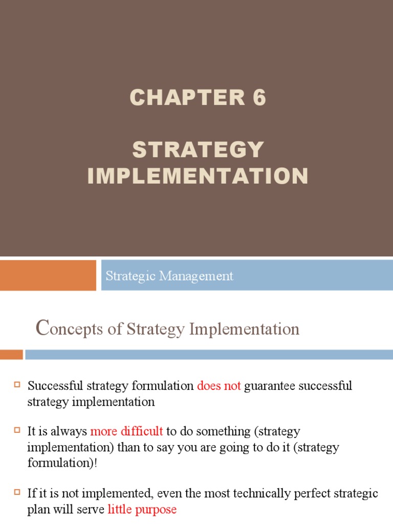 Chapter 6 Strategy Implementation | PDF | Strategic Management | Layoff