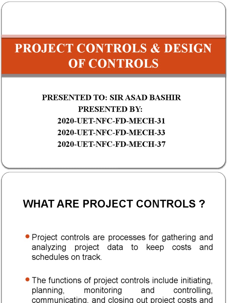 Project Controls & Design of Controls | PDF | Risk | Forecasting
