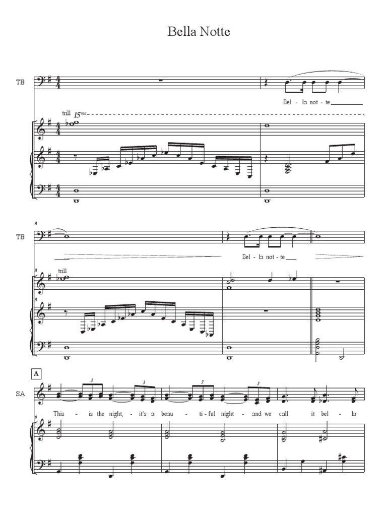 Bella Notte SATB Choir | PDF