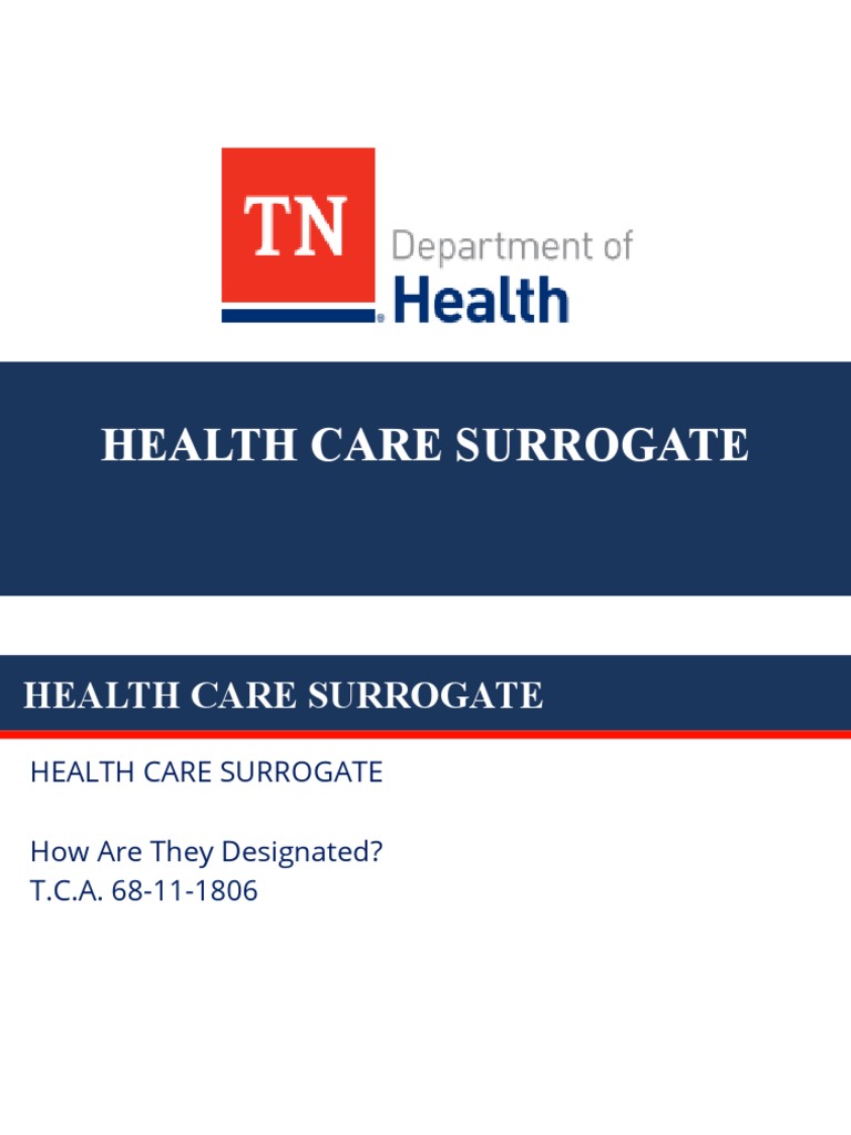 Designate a Health Care Surrogate in Tennessee | PDF | Health Care ...