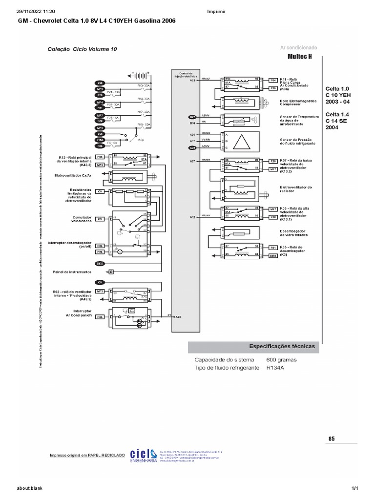Esquema Eletrico Celta 1 | PDF