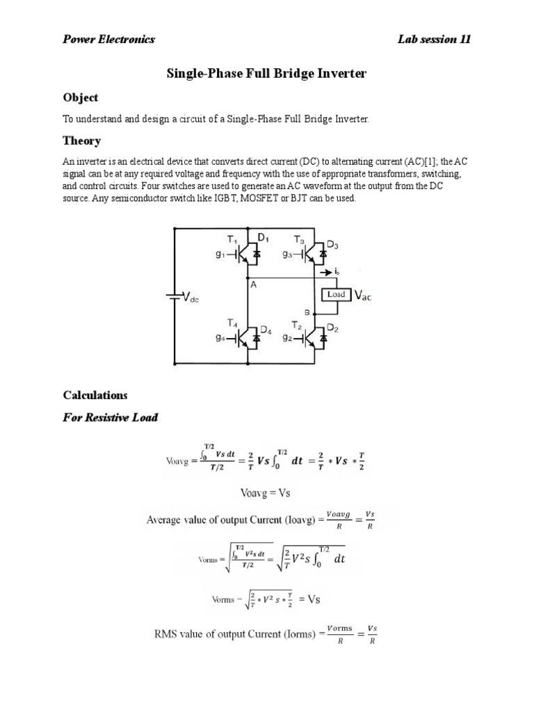 Single Phase Full Inverter | PDF