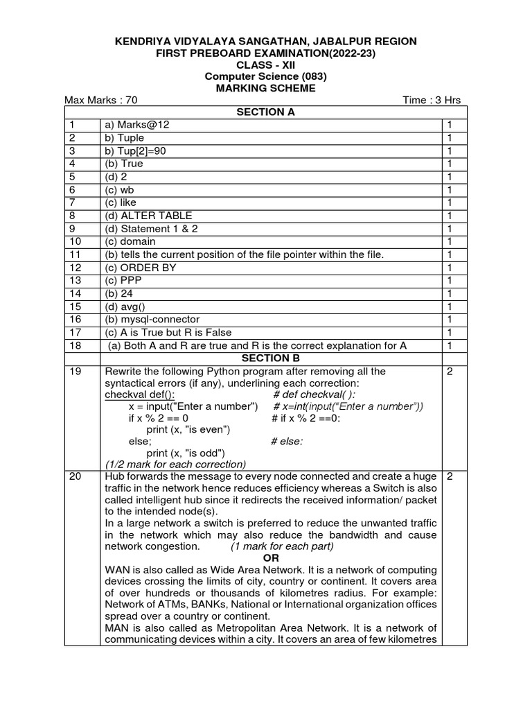 MS Class 12 CS | PDF | Computer Network | Wide Area Network