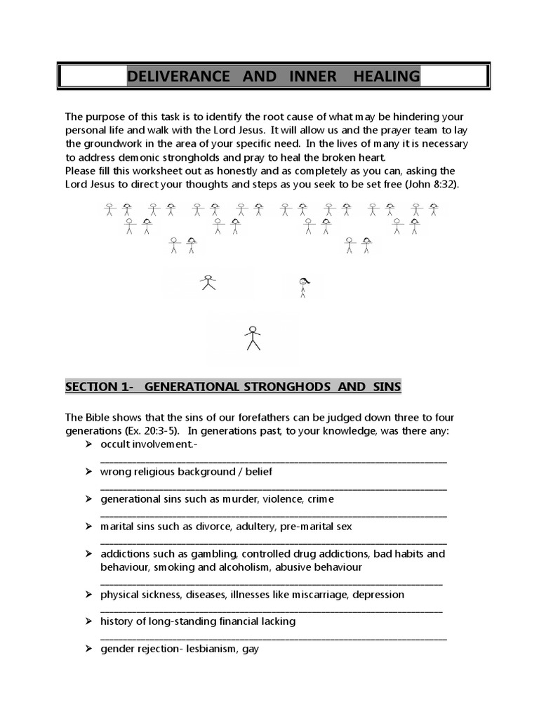 Spiritual Checklist 1 | PDF | Forgiveness | Deliverance Ministry