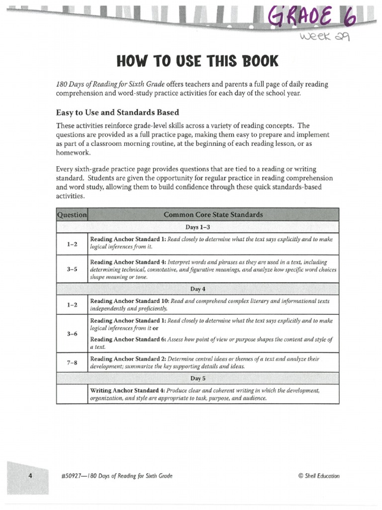6th Grade Packet 1 | PDF
