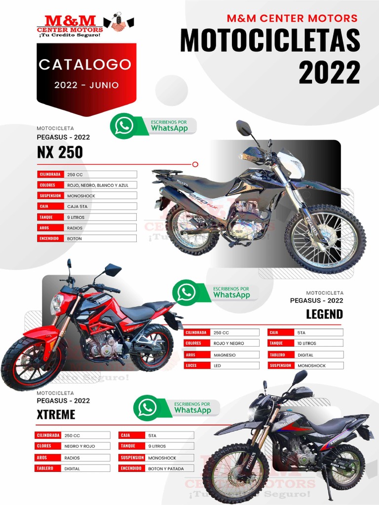 Catálogo de Motocicletas | PDF