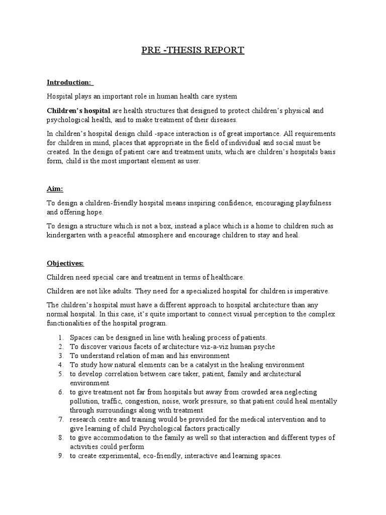 Pre - Thesis | PDF | Hospital | Health Care