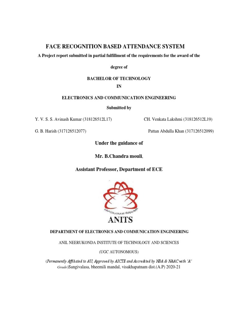 Face Recognition Based Attendance System | PDF | Computer Engineering | Computer Science