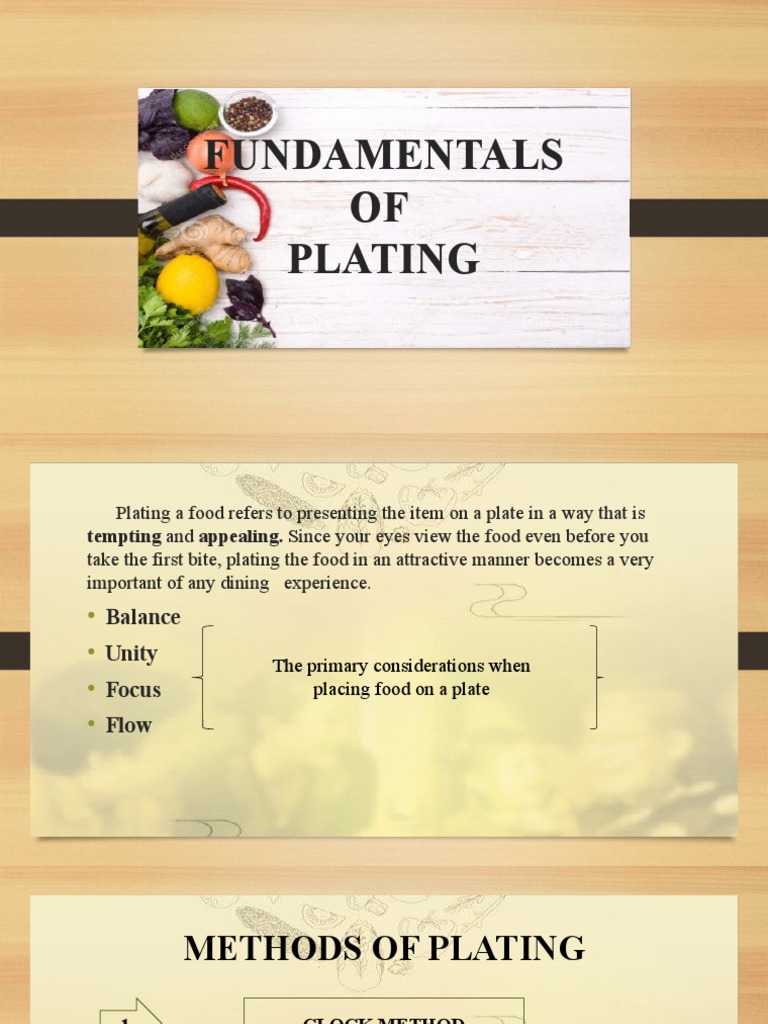 Fundamentals of Plating | PDF | Foods | Hygiene
