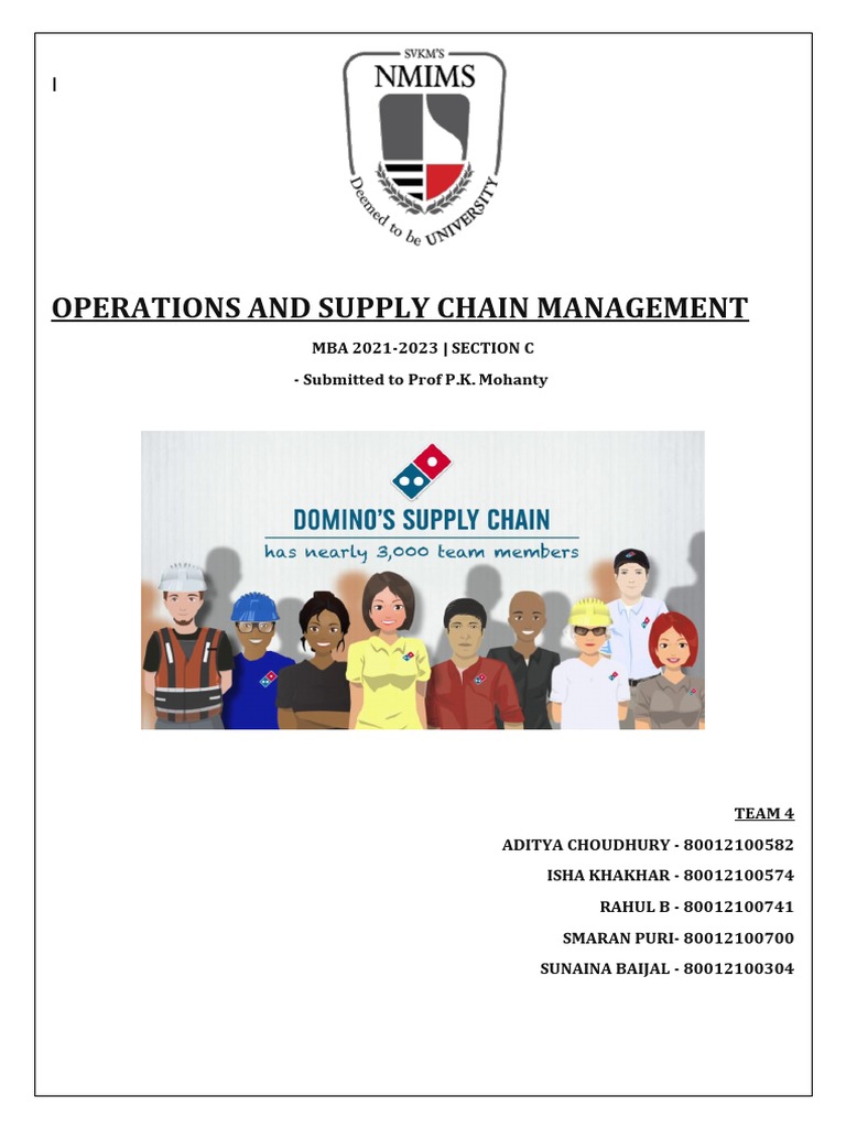 OSCM Report Group 4 Div C | PDF | Supply Chain | Domino's Pizza