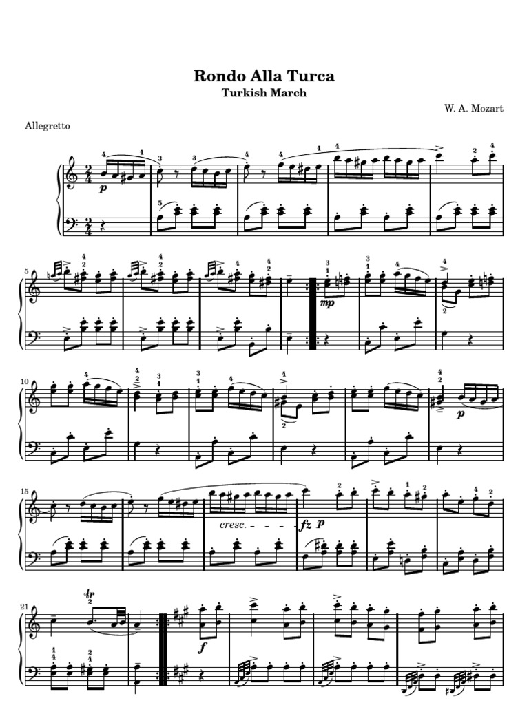 Rondo Alla Turca | PDF