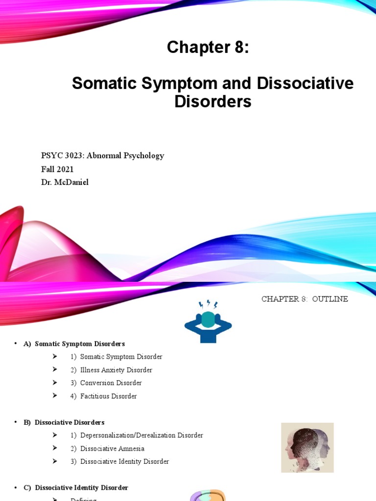 DR McDaniel PSYC 3023 Abnormal Psych FA 21 Chapter 8 Dissociative POST | PDF | Dissociation ...