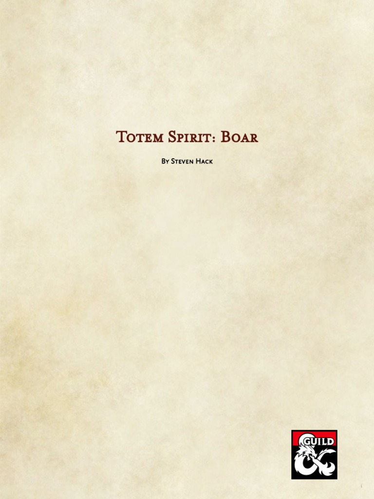 2833157-Totem Spirit Boar | PDF