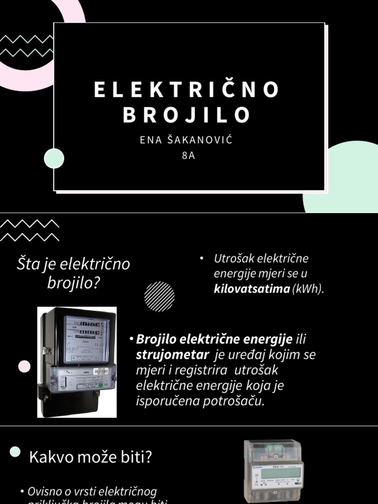 Električno Brojilo: Ena Šakanović 8 A | PDF