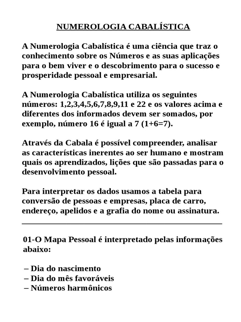 Guia de Numerologia Cabalística | PDF | Cabala