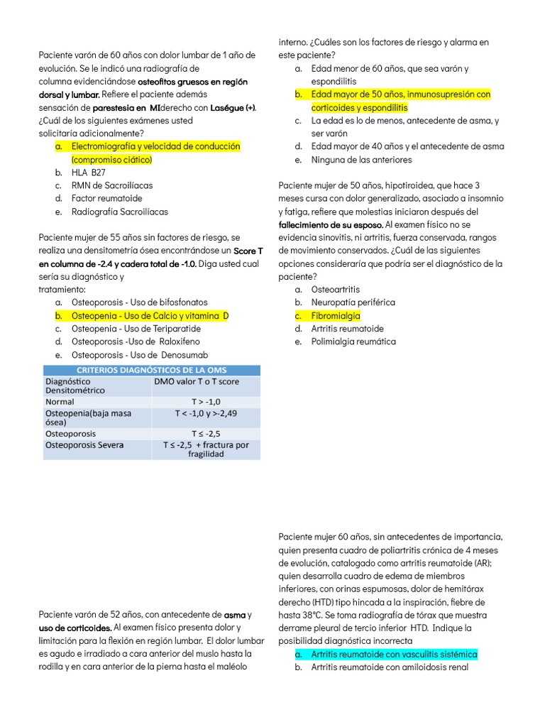 Reumato Prac + Teo | PDF | Osteoporosis | Fibromialgia