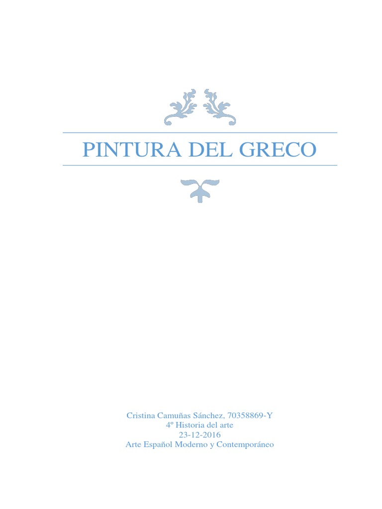 El Greco y Sus Pinturas | PDF | Arte