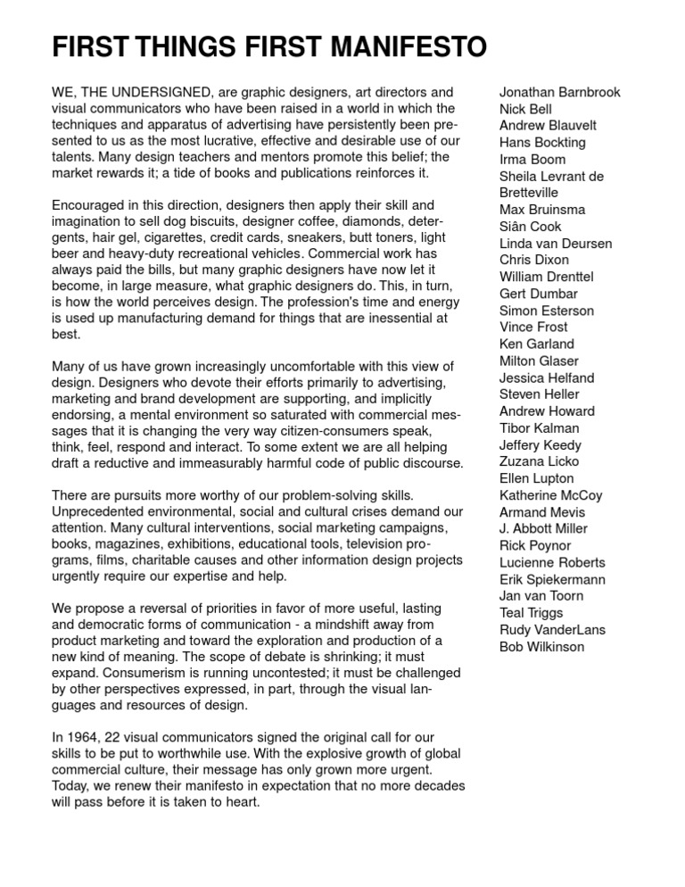 Manifesto | PDF | Advertising | Communication Design