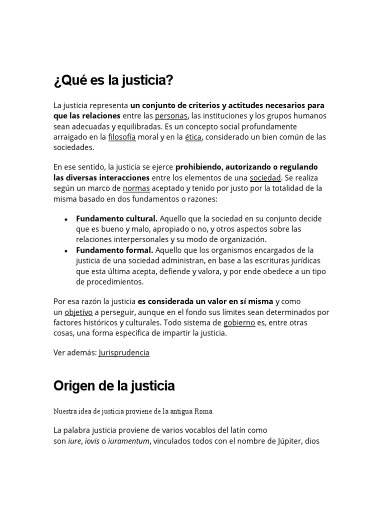 Qué Es La Justicia | PDF