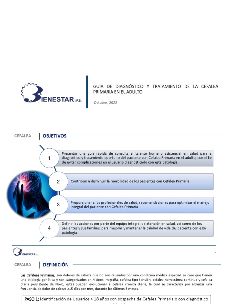 711 Presentación - Guía Rápida Cefalea | PDF | Dolor de cabeza | Migraña