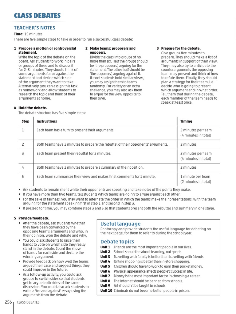 Class Debate 2 | PDF