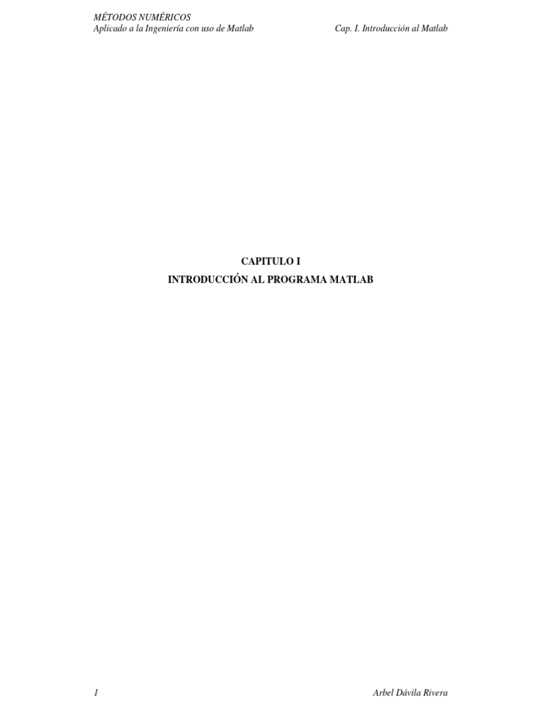 Introducción Al Matlab. | PDF