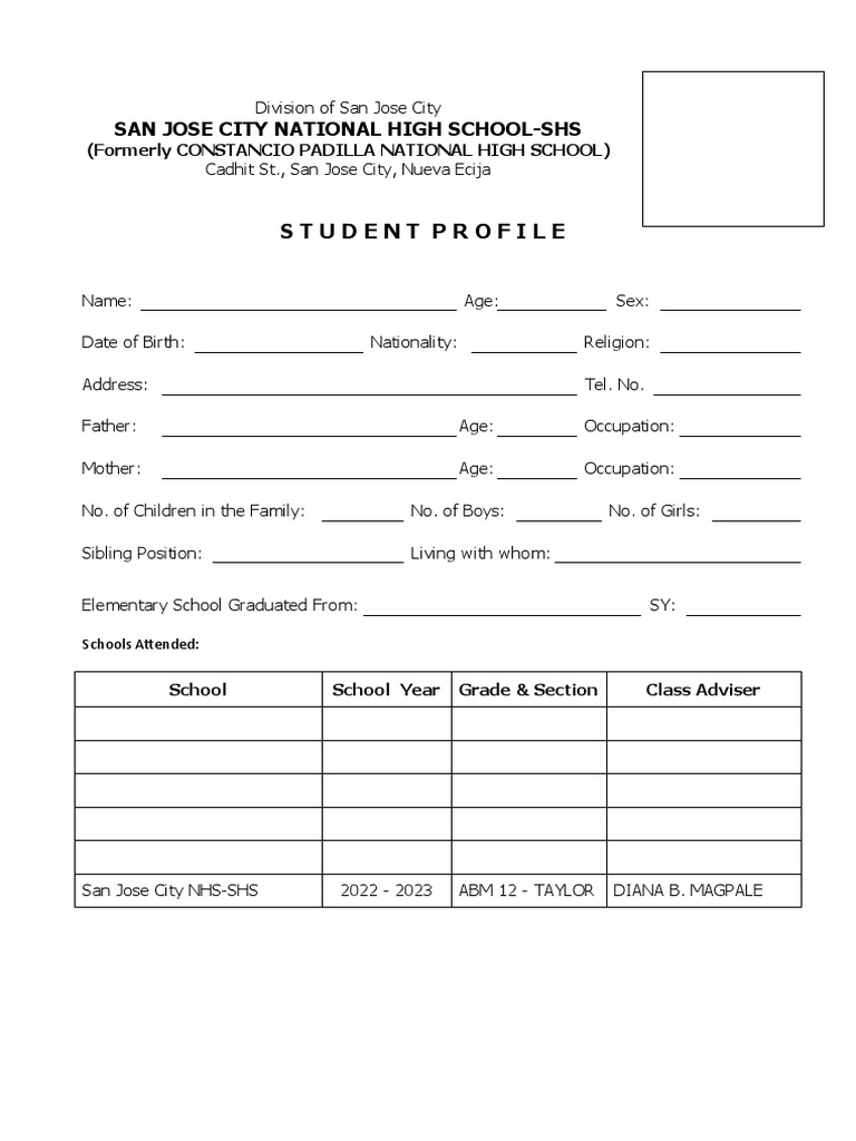 Student Profile Abm12 Fayol | PDF