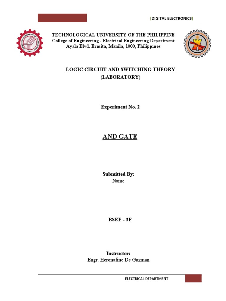 Experiment 2 Logics | PDF | Logic Gate | Digital Electronics