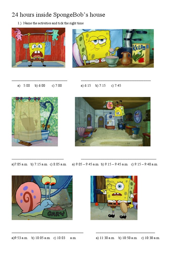 Spongebob Squarepants 24 Hours Inside Spongebobs H Video Movie ...