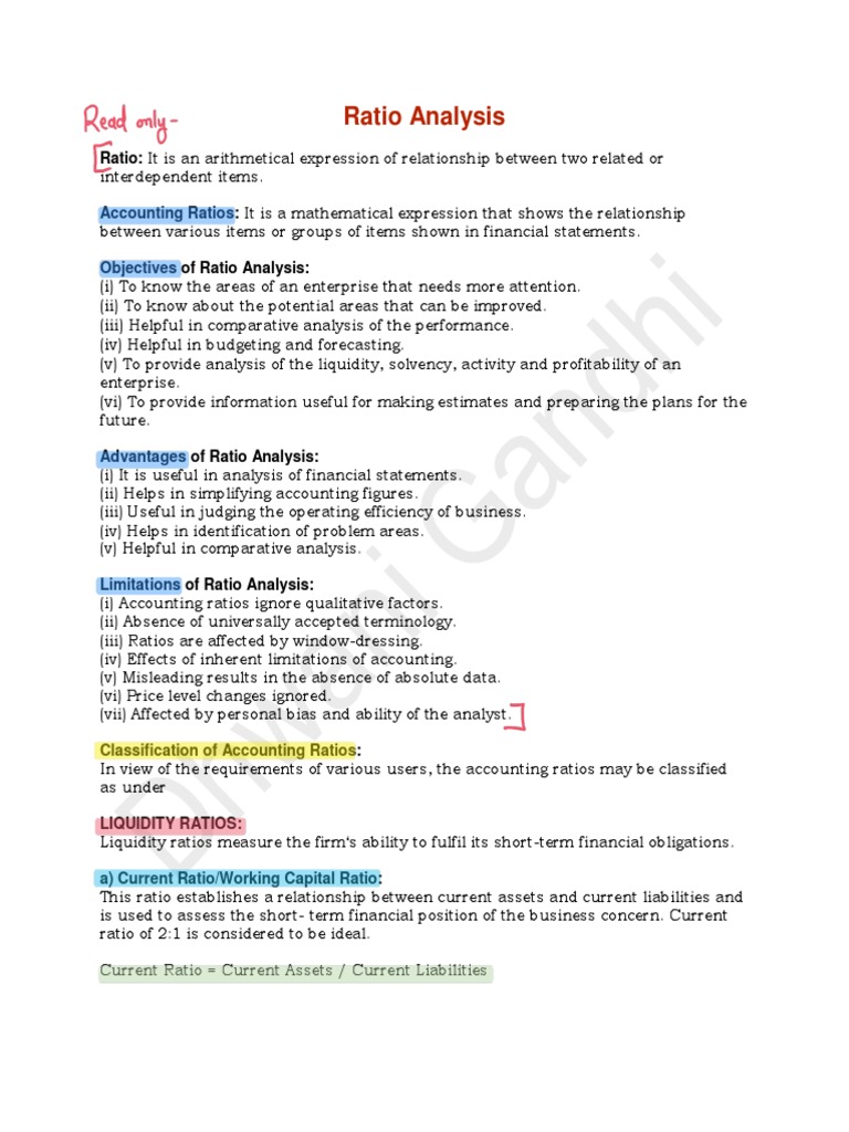 Ratio Analysis | PDF | Revenue | Net Income
