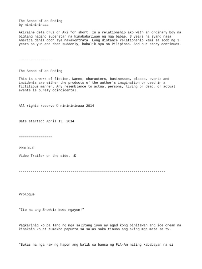 The Sense of An Ending | PDF