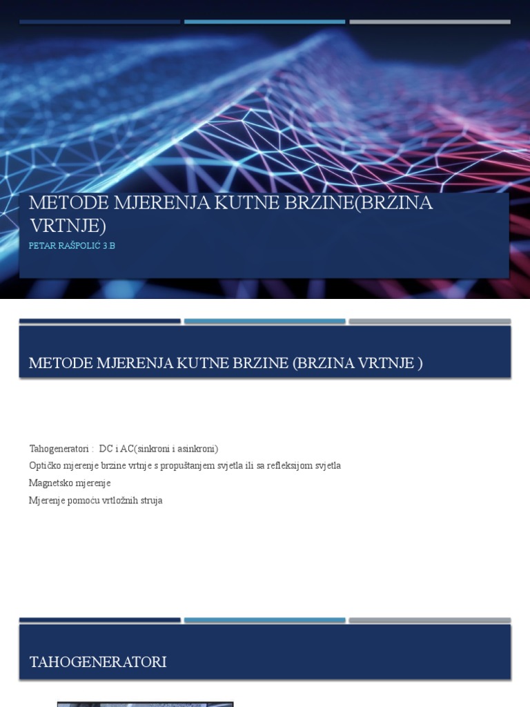 Metode Mjerenja Kutne Brzine (Brzina Vrtnje) (Automatski Spremljeno) | PDF
