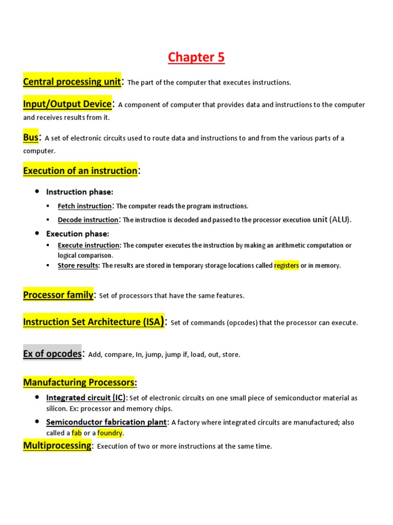 Chapter 5 Download Free Pdf Computer Data Storage Central Processing Unit 6818