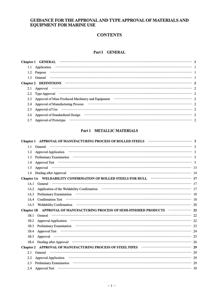 Guidance for Approving Materials and Equipment Used in Marine ...