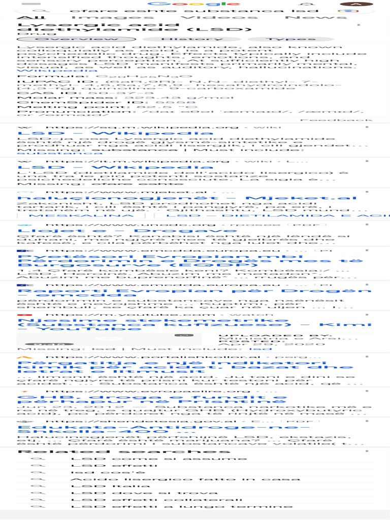 Cfare Eshte Substanca LSD - Google Search | PDF