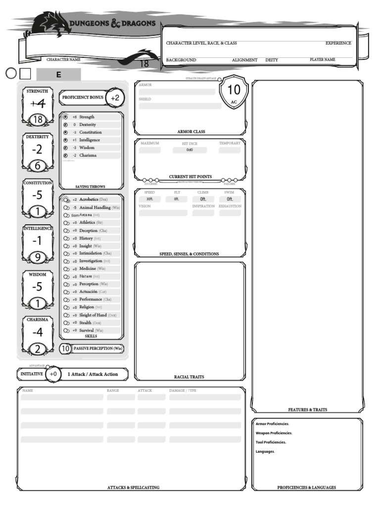 PC Character Sheet | PDF | Adventure Games | Tabletop Games