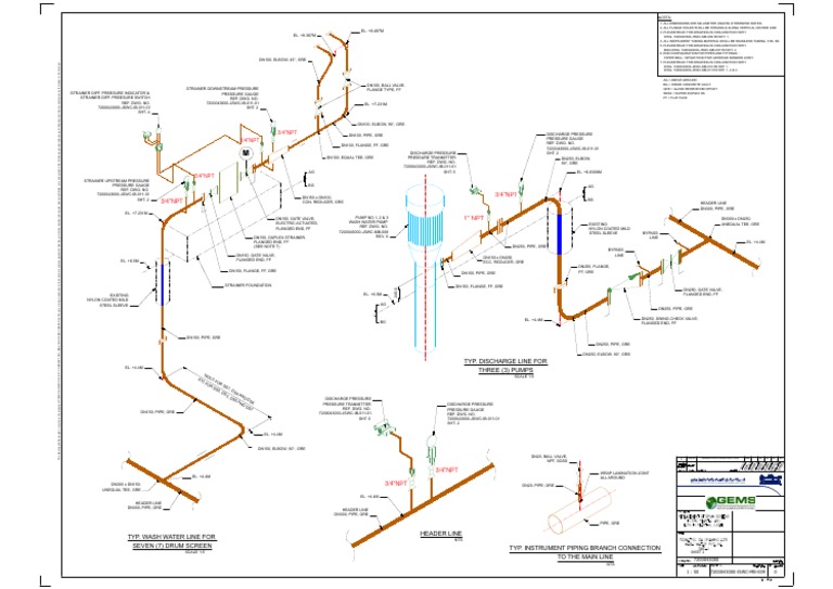 Piping DWG | PDF | Pipe (Fluid Conveyance) | Valve