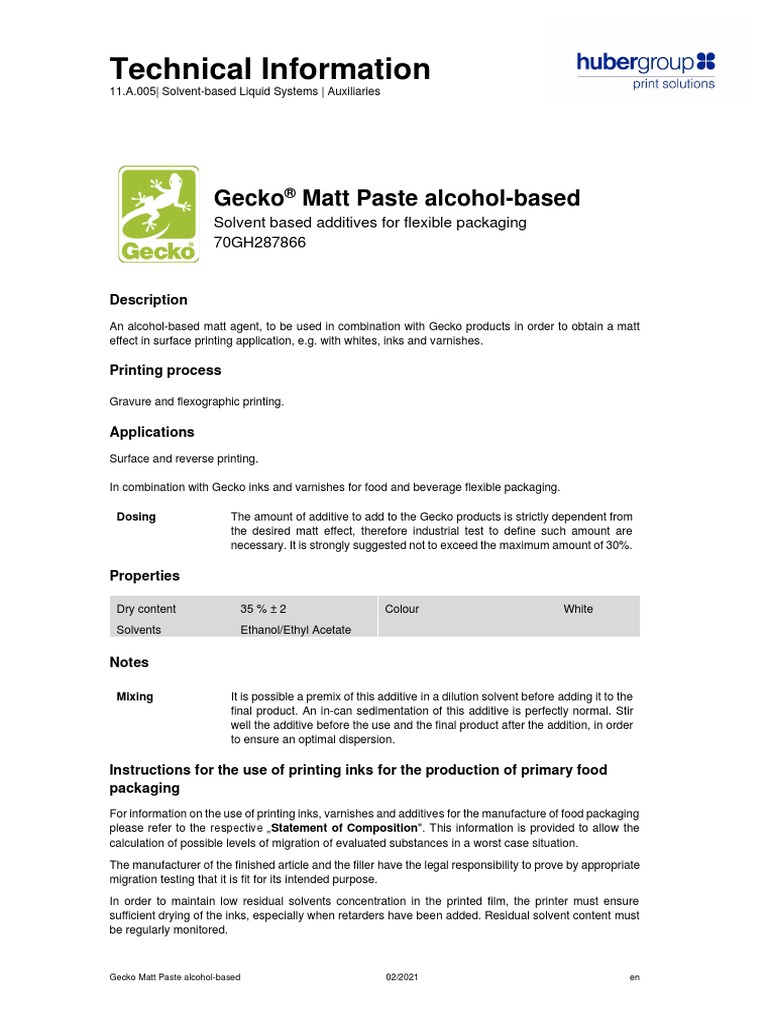 11A005 en 2102 Matt-Paste-Alcol based-70GH287866 | PDF | Solvent ...
