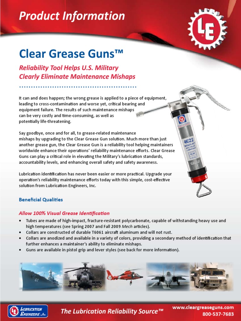 Military Grease Gun | PDF | Reliability Engineering | Manufactured Goods