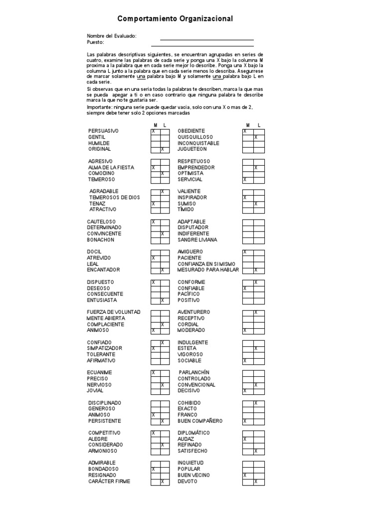 Resultados del Test de Cleaver | PDF