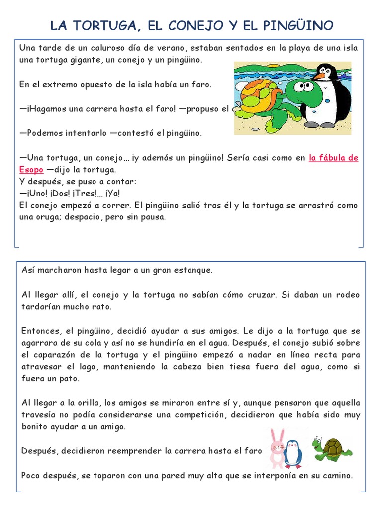 Cuento Pinguino | PDF | Tortuga