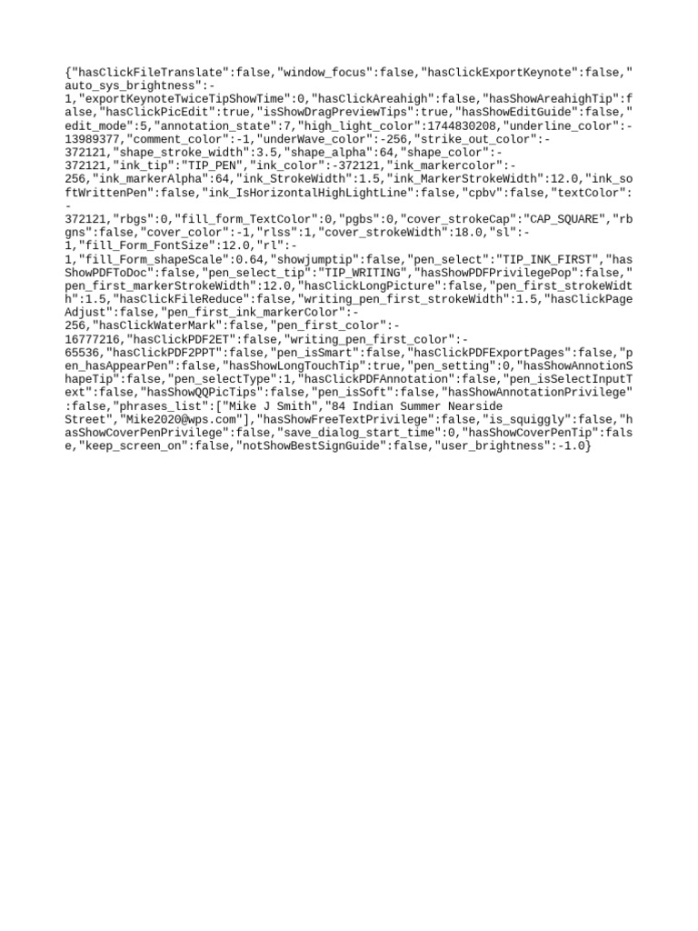 Document settings and preferences for digital annotation and note ...