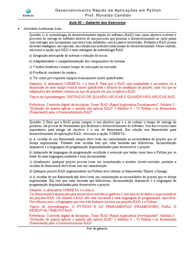 Desenvolvimento Rápido com Python RAD | PDF | Framework de software | Python (linguagem de ...