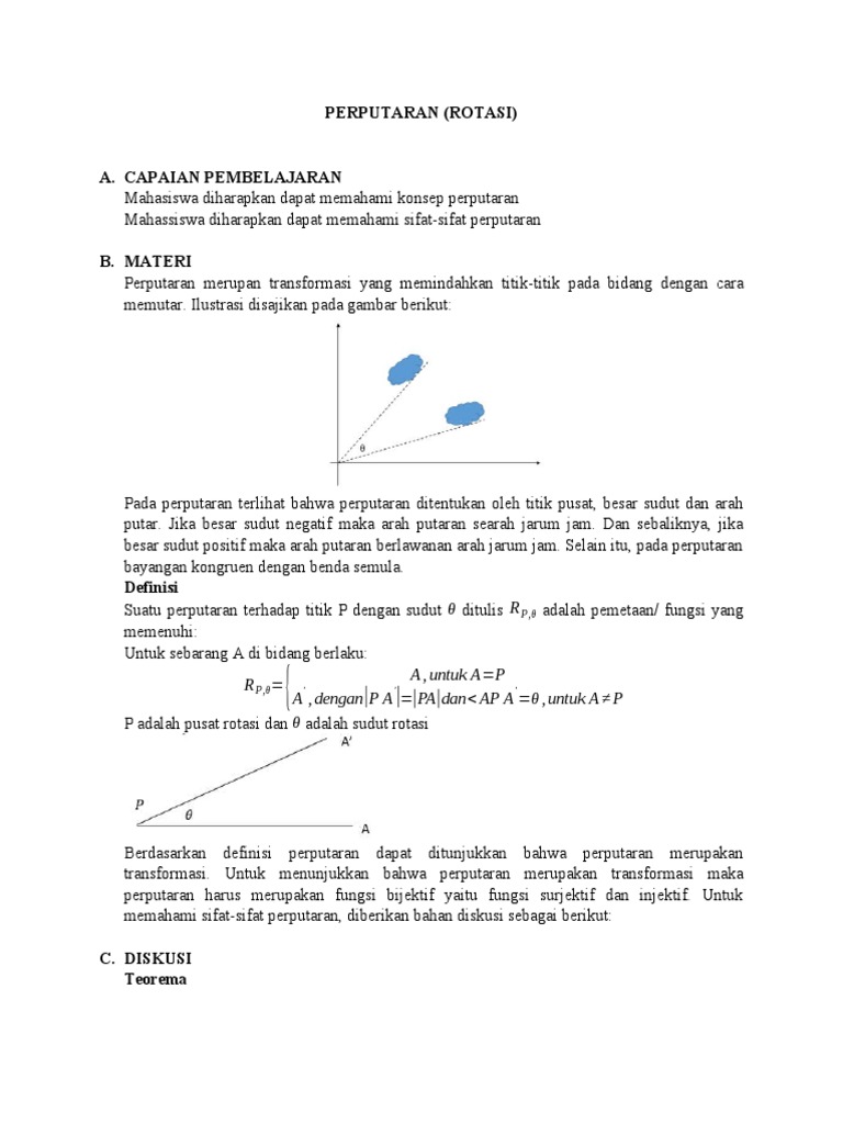 Rumus dan Teorema Perputaran Geometri | PDF