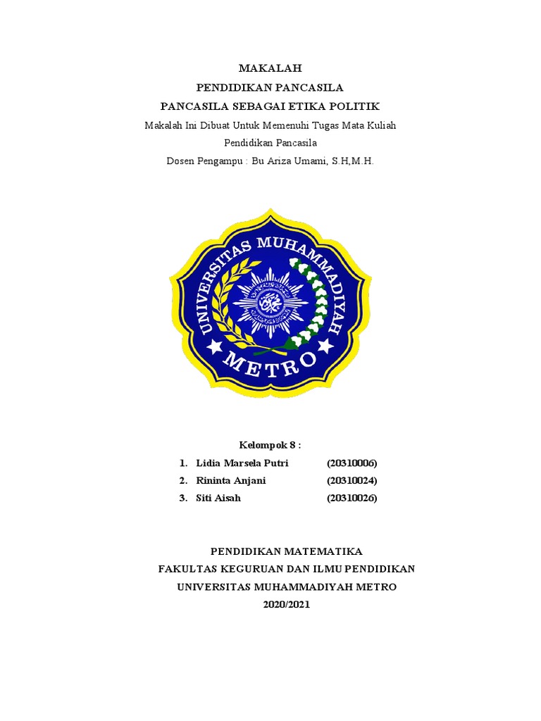 Pancasila sebagai Etika Politik Indonesia | PDF