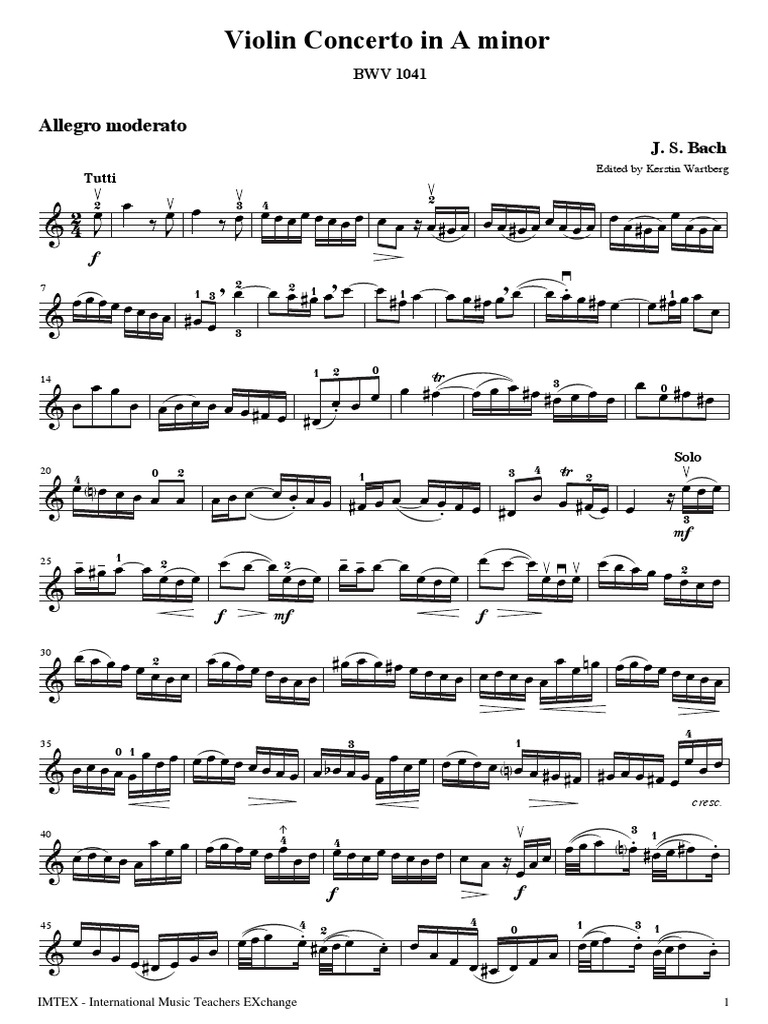 Bach A-Minor | PDF | Elements Of Music | Compositions